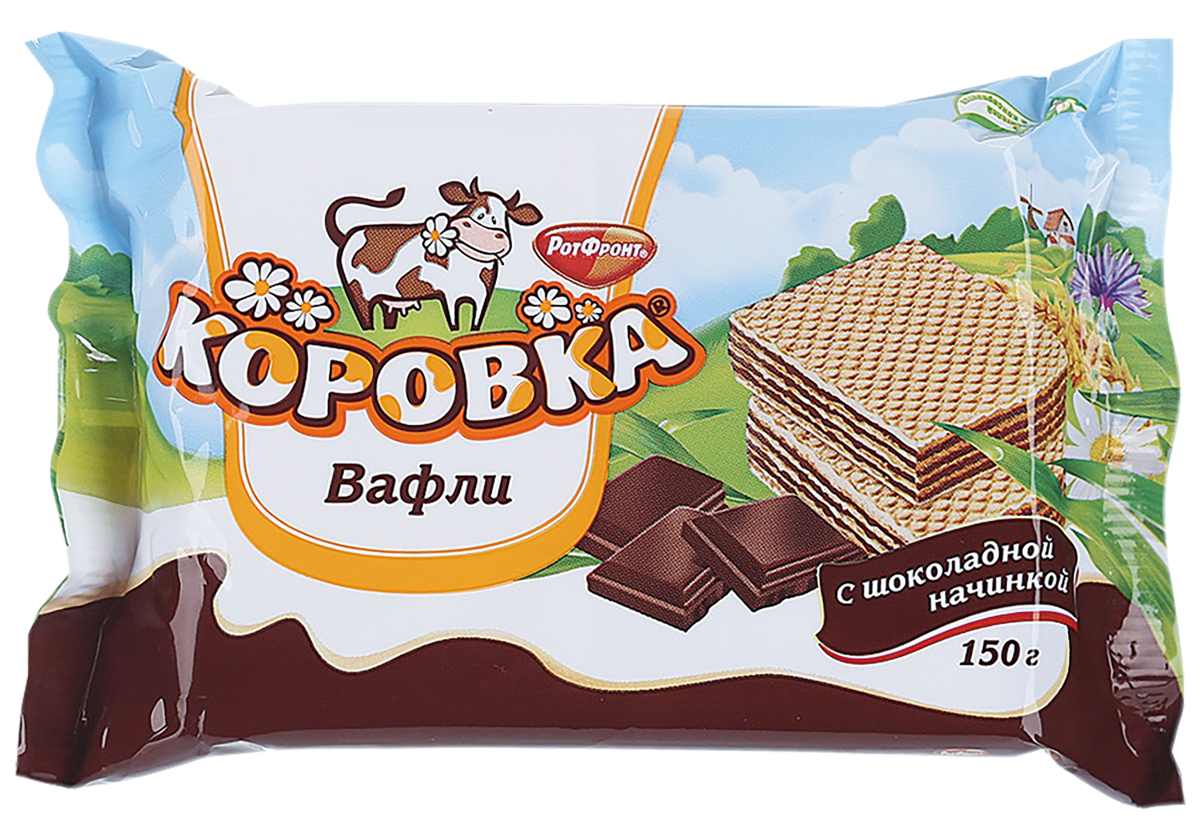 Вафли Коровка с шоколадной начинкой ОК Рот- Фронт м/у, 150 г купить в ...